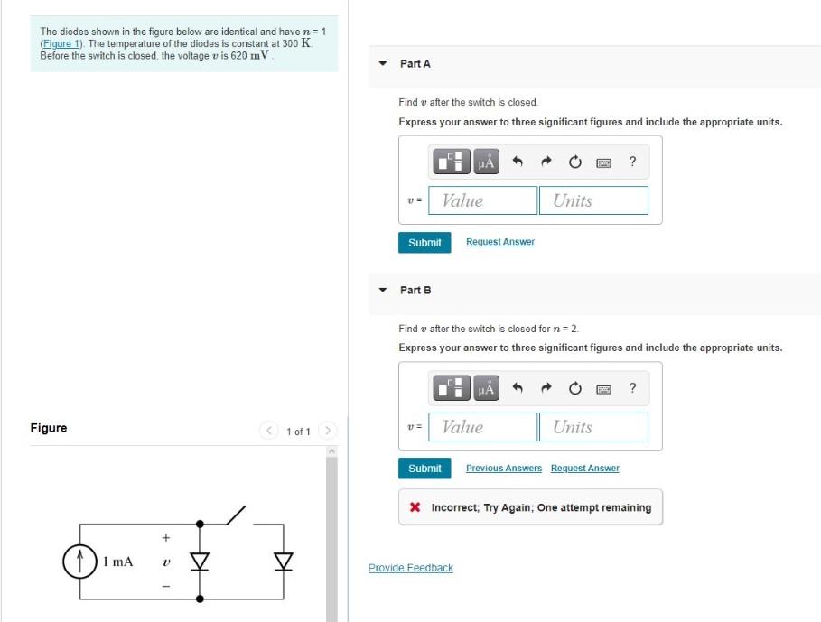 Solved The diodes shown in the figure below are identical | Chegg.com