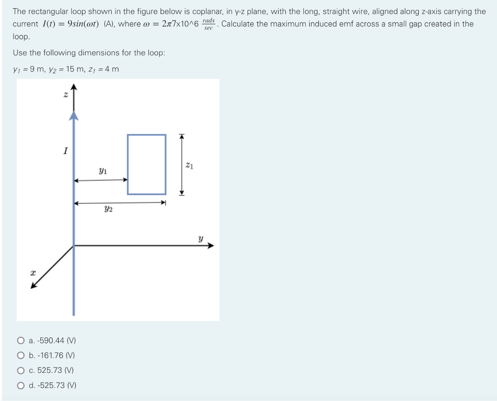 Solved The rectangular loop shown in the figure below is | Chegg.com