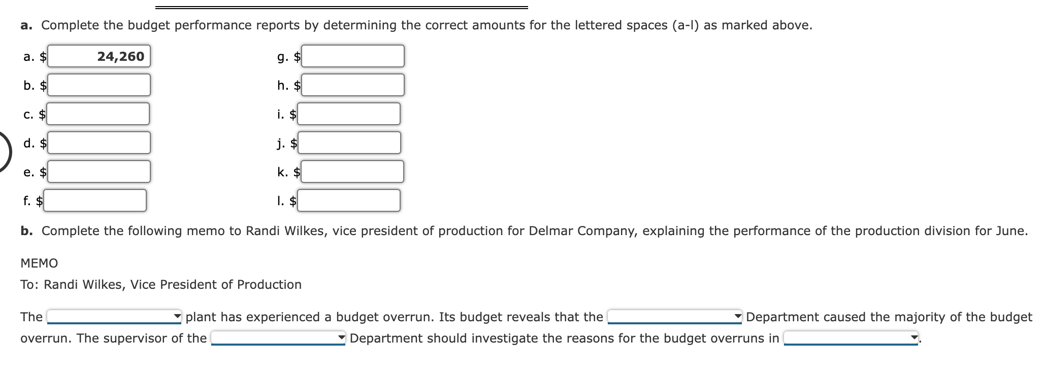 solved-budget-performance-reports-for-cost-centers-partially-chegg