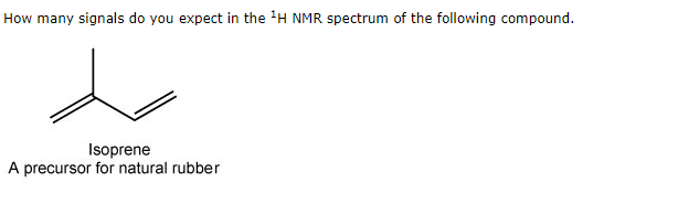 Solved How many signals do you expect in the 'H NMR spectrum | Chegg.com