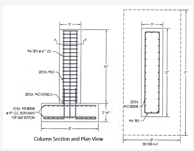 Solved Determine the amount of rebar needed for TEN of the | Chegg.com