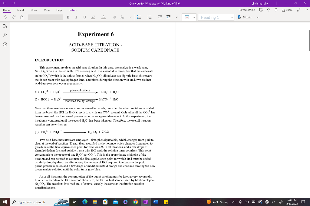 Solved have added pictures of my Chem Lab experiment packet. | Chegg.com