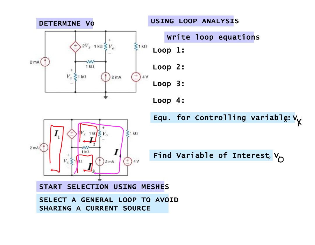 Solved DETERMINE VO USING LOOP ANALYSIS 1 KN 31k12 Write | Chegg.com