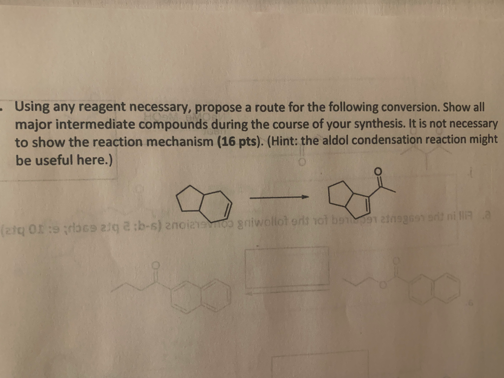 Solved · Using any reagent necessary, propose a route for | Chegg.com