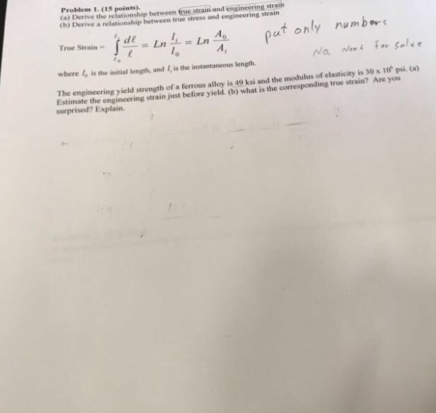 Solved Problem 1. (15 points). (a) Derive the relationship | Chegg.com