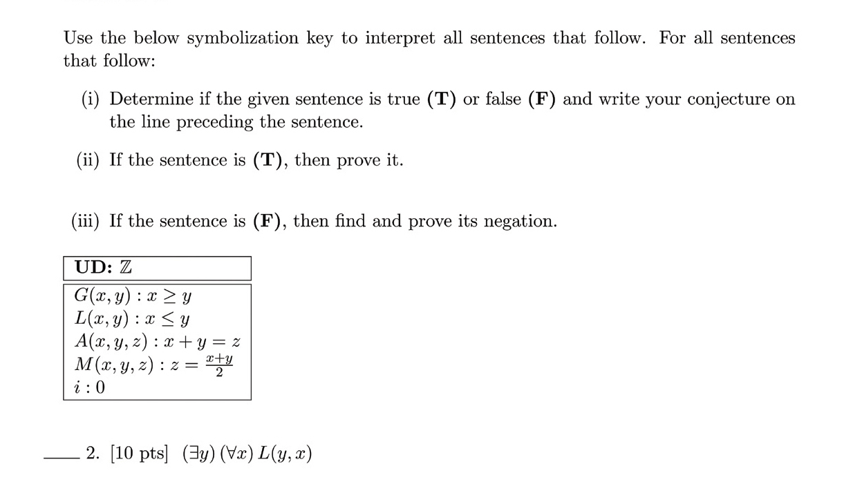 Solved Use the below symbolization key to interpret all | Chegg.com