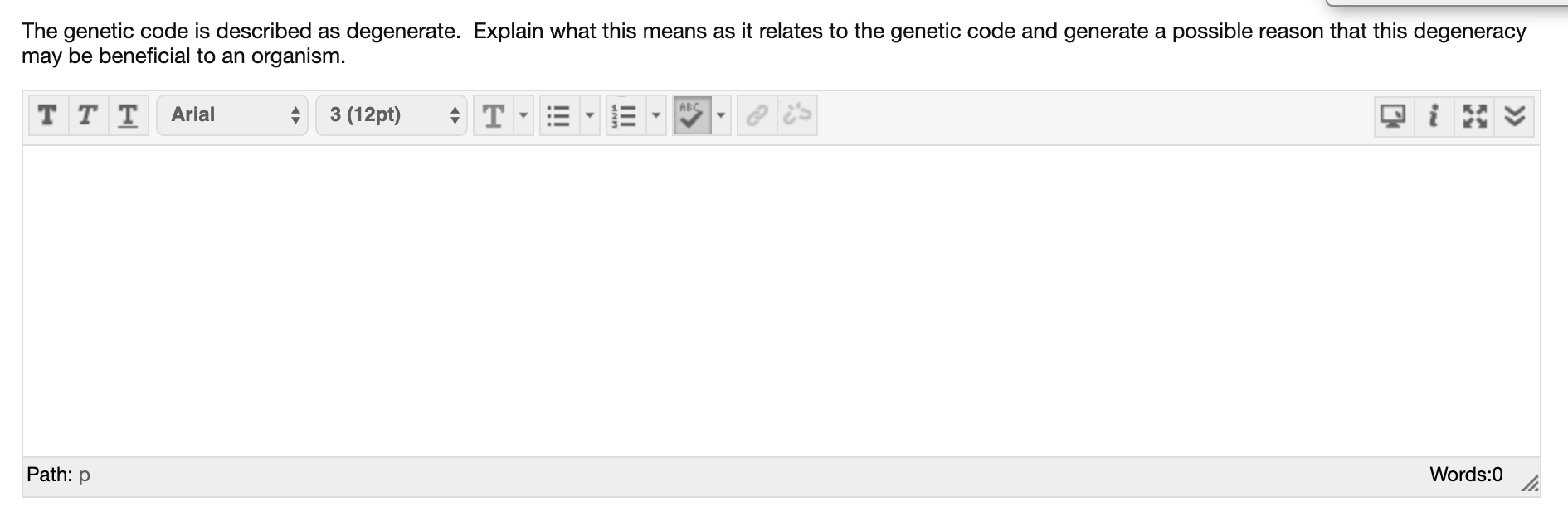 Solved The genetic code is described as degenerate. Explain | Chegg.com