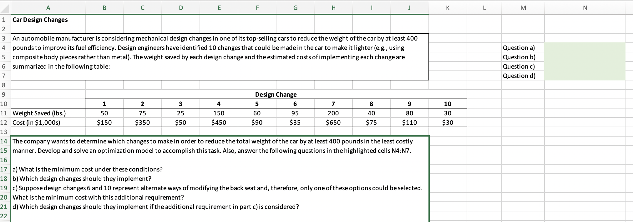 Solved Use the excel function to answer the question. please | Chegg.com