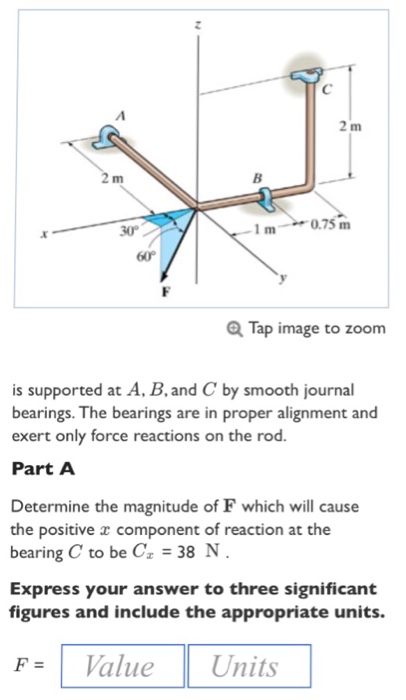 Solved Is supported at A, B, and C by smooth journal | Chegg.com