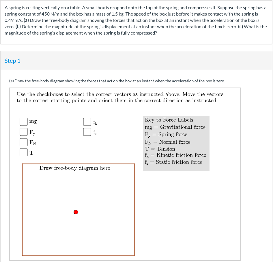 Solved A spring is resting vertically on a table. A small | Chegg.com