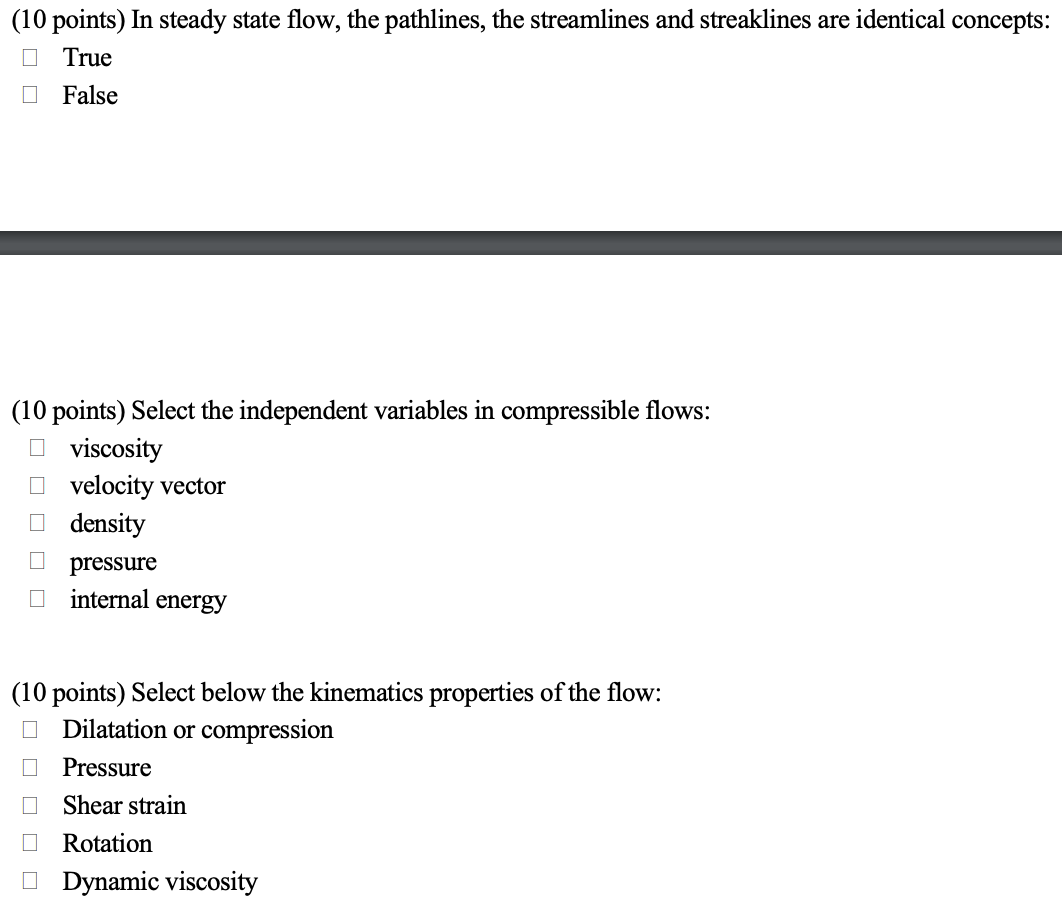 Solved (10 points) In steady state flow, the pathlines, the | Chegg.com