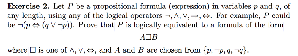 Solved xercise 2. Let P be a propositional formula | Chegg.com