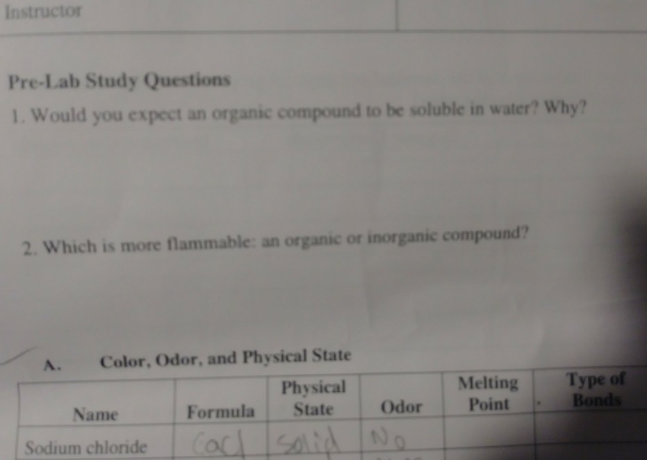 Solved Instructor Pre-Lab Study Questions 1. Would you | Chegg.com Solved Instructor Pre-Lab Study Questions 1. Would you | Chegg.com