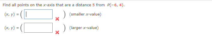 Solved Find all points on the x-axis that are a distance 5 | Chegg.com