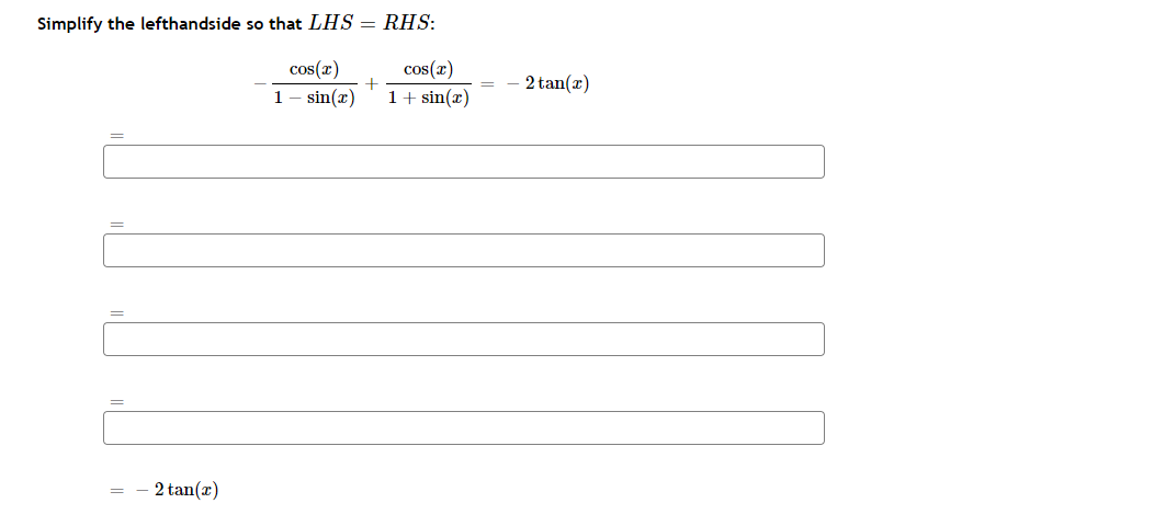 Solved Simplify the lefthandside so that LHS=RHS : | Chegg.com