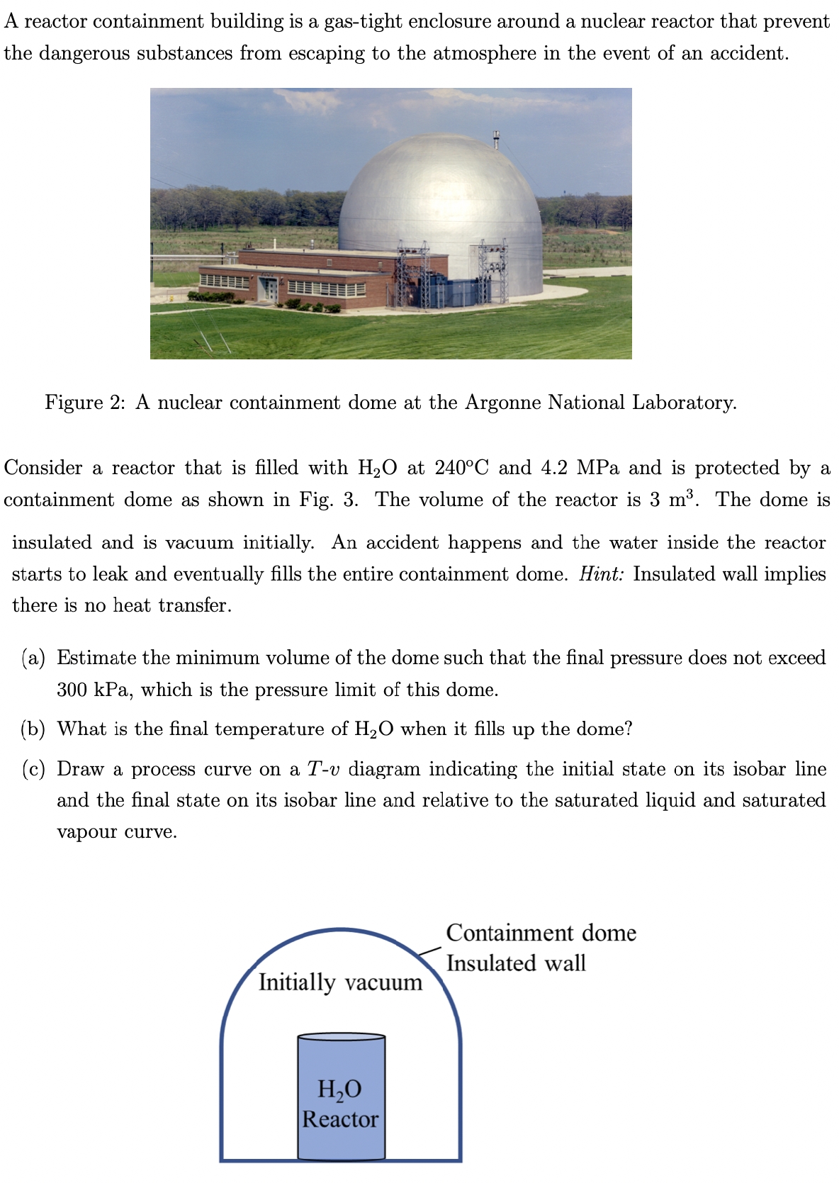 Solved A reactor containment building is a gas-tight | Chegg.com
