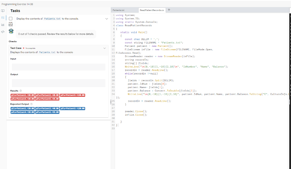 Solved Write the program ReadPatientRecords that reads | Chegg.com