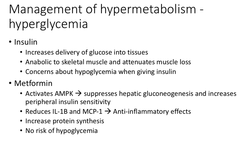 Solved Why does hypermetabolism treatment with insulin have | Chegg.com