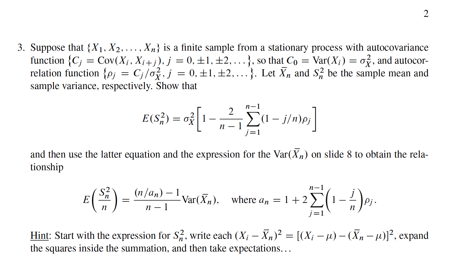 Solved Suppose that {X1,X2,…,Xn} is a finite sample from a | Chegg.com
