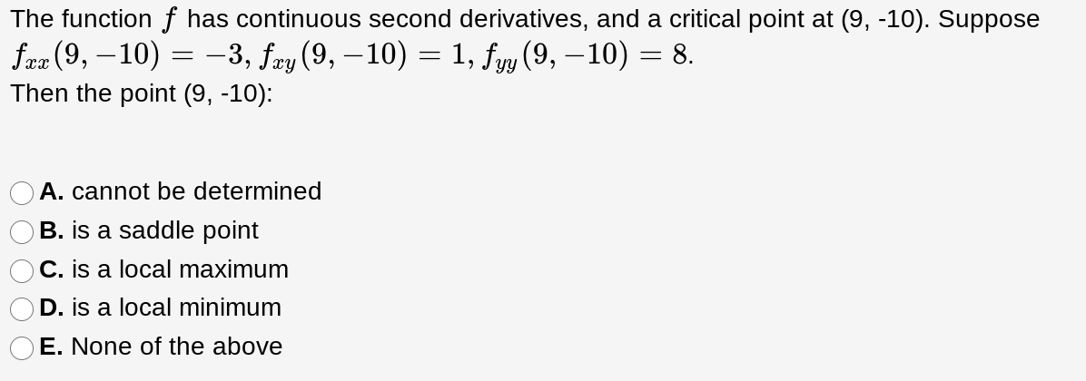 Solved The function f has continuous second derivatives, and | Chegg.com
