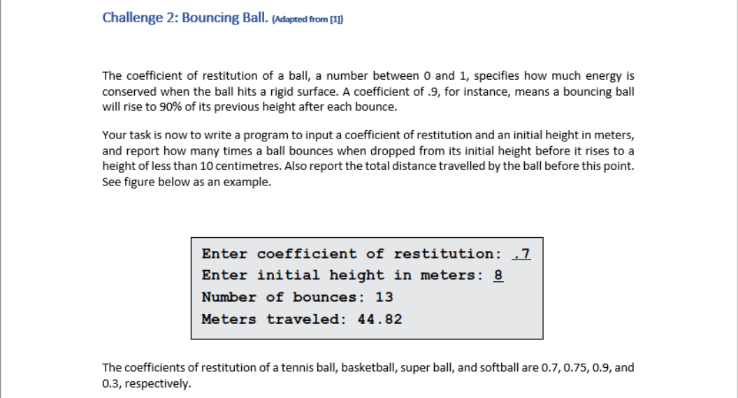 Solved The coefficient of restitution of a ball, a number | Chegg.com