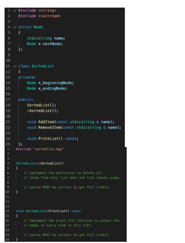 Solved Implement the PrintList() function appropriately to | Chegg.com