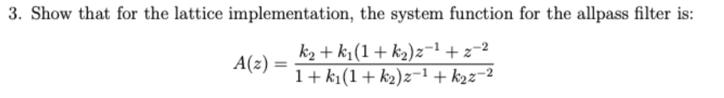 Solved 3. Show that for the lattice implementation, the | Chegg.com
