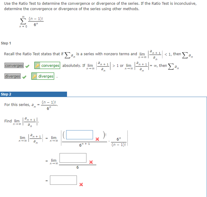 Solved Use the Ratio Test to determine the convergence or | Chegg.com