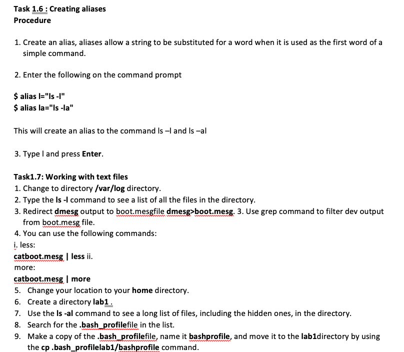 Lab Exercise 1: Bash Shell Programming (60 Points) | Chegg.com