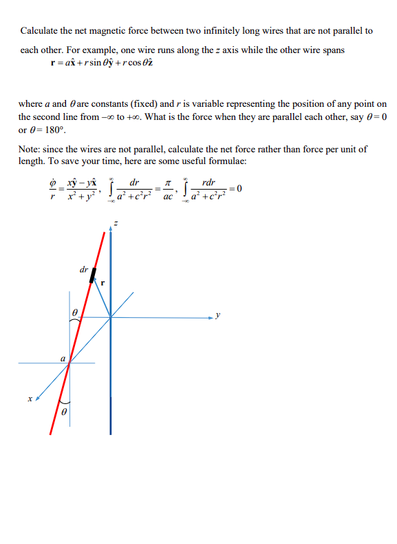 Solved Calculate the net magnetic force between two | Chegg.com