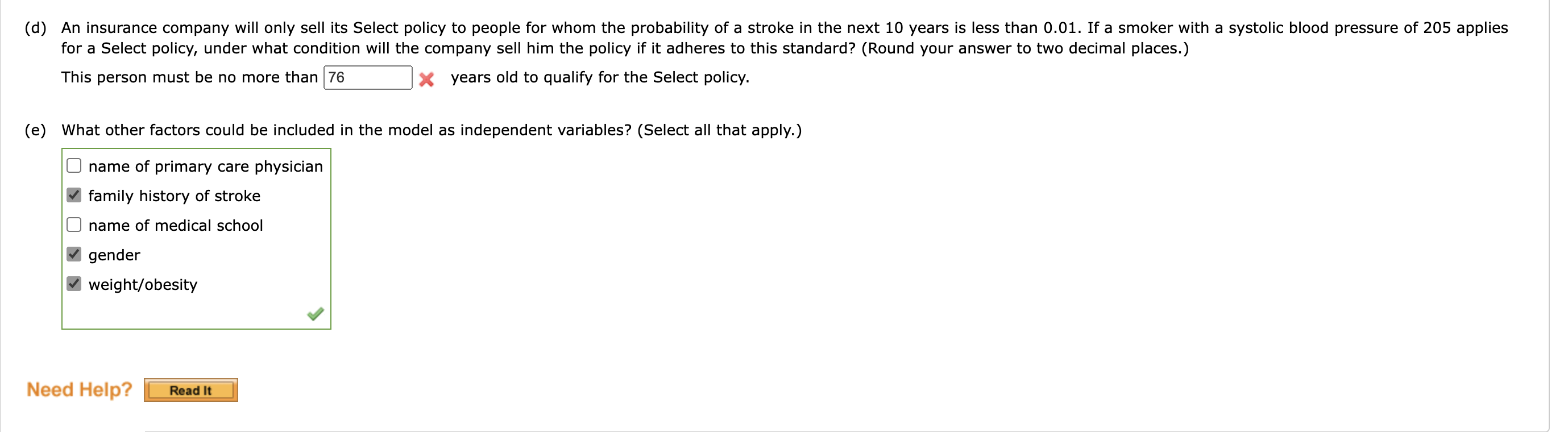 Solved dummy variable with 1 indicating a smoker and 0 | Chegg.com