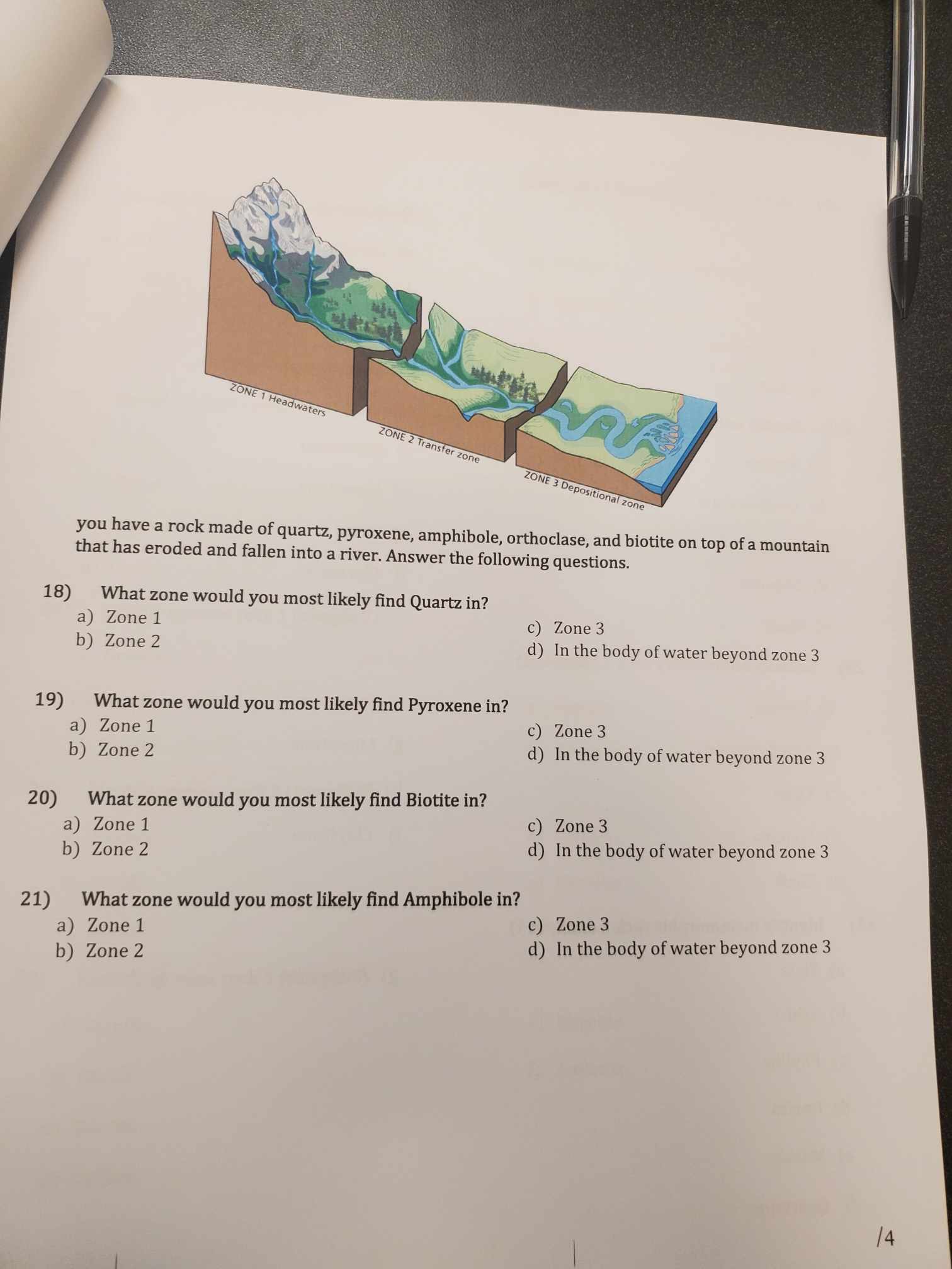 Solved you have a rock made of quartz, pyroxene, amphibole, | Chegg.com