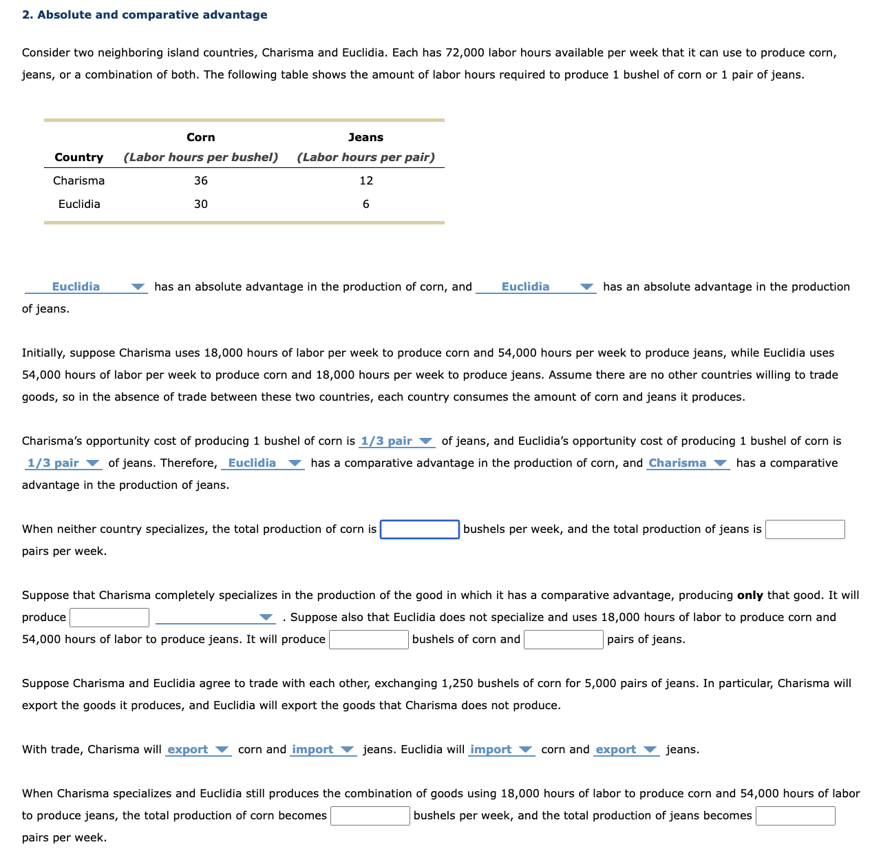Solved Absolute and comparative advantageConsider two | Chegg.com