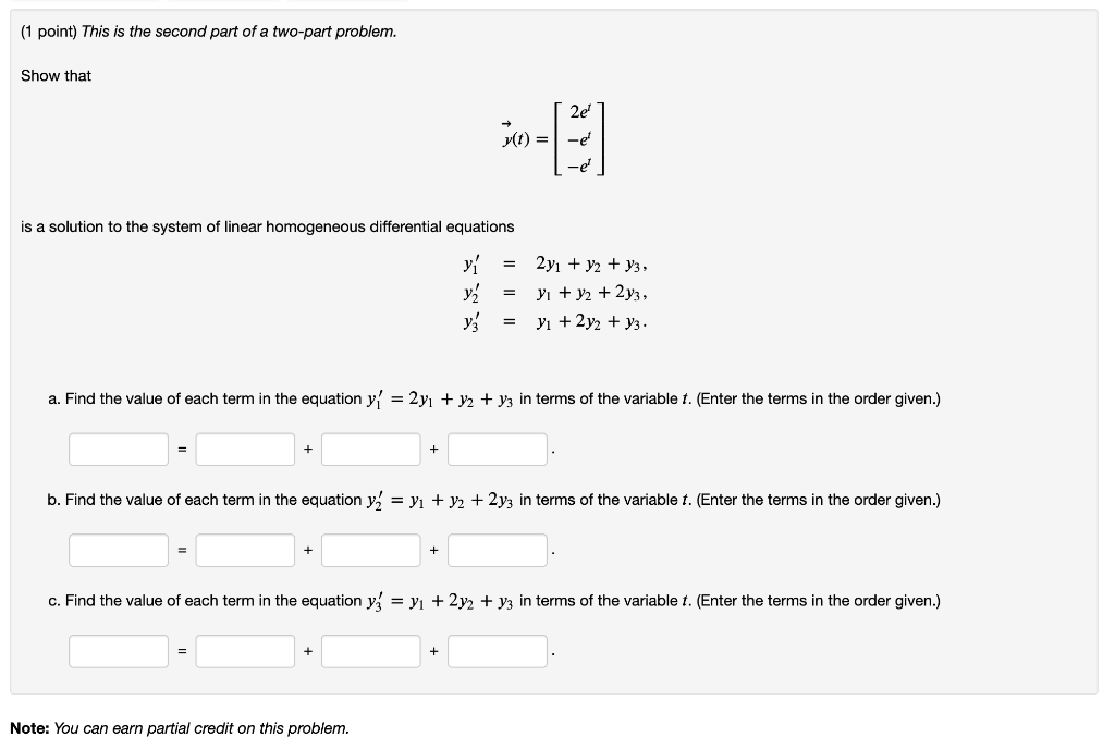 Solved 1 Point This Is The Second Part Of A Two part Chegg