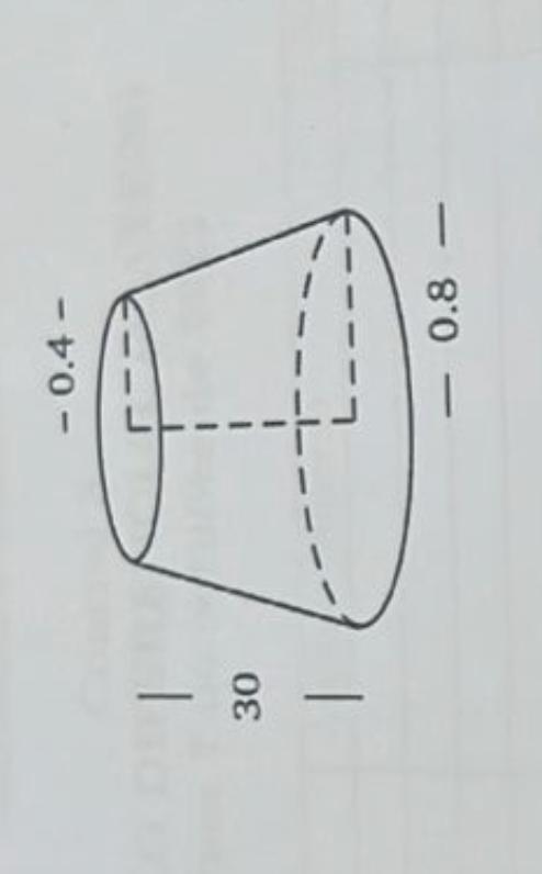 Solved A tree trunk 30 m long is in the shape of a truncated | Chegg.com
