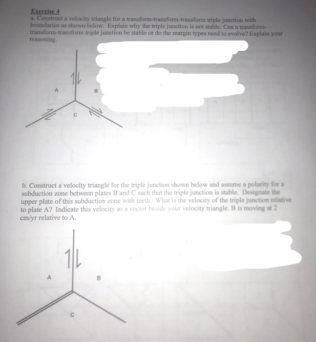 Solved Exercise 4 a. Construct a velocity triangle for a | Chegg.com