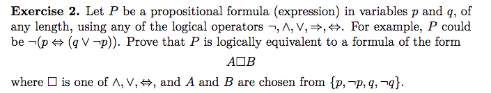 Solved Exercise 2. Let P be a propositional formula | Chegg.com