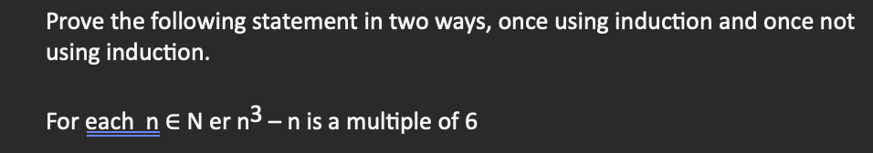 Solved Prove the following statement in two ways, once using | Chegg.com