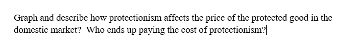 Solved Graph and describe how protectionism affects the | Chegg.com