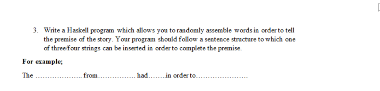Solved 3. Write a Haskell program which allows you to | Chegg.com