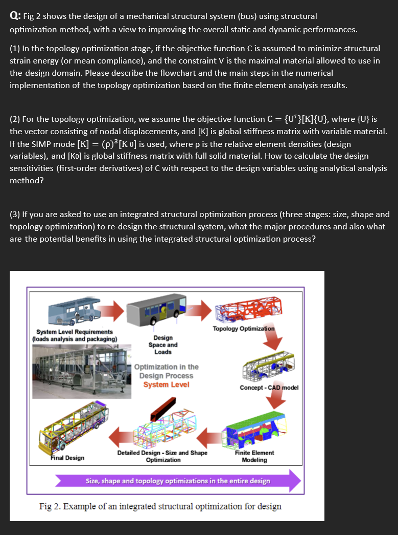 Solved Q: Fig 2 shows the design of a mechanical structural | Chegg.com