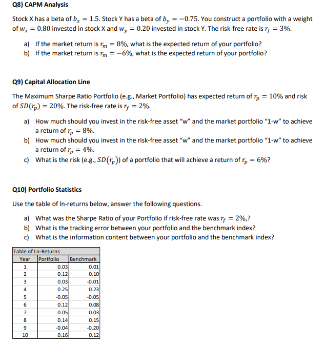 Solved For the two-stock portfolio below, calculate a) | Chegg.com