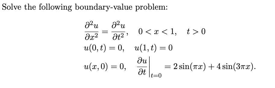 Solved Solve the following boundary-value problem: | Chegg.com