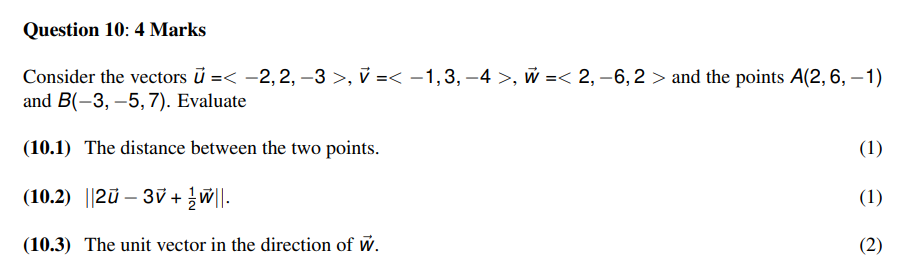 Solved 12 1 Suppose U V And W Are Vectors In 3d Where