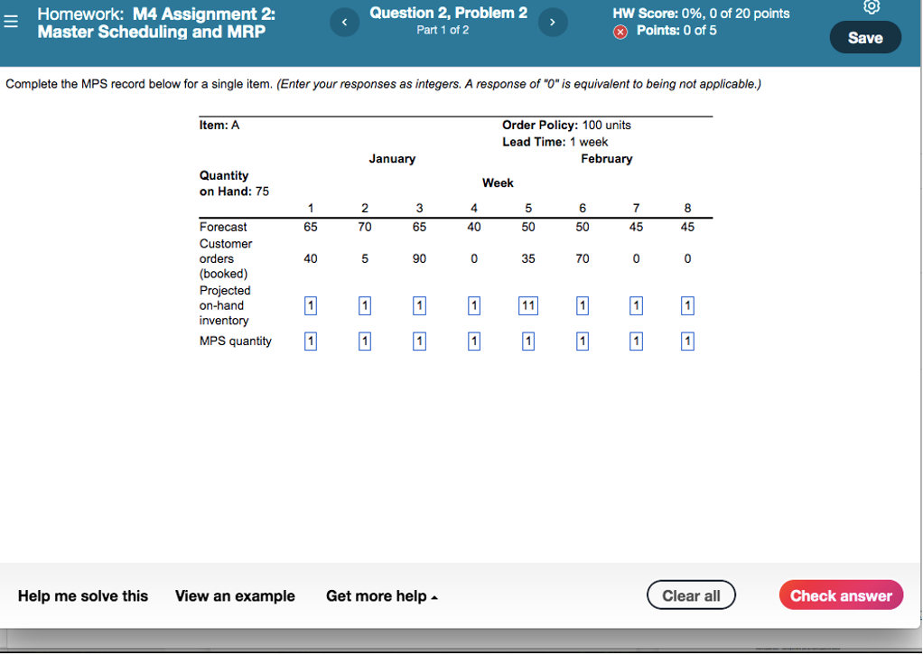 Solved 1. Please fill out chart and show work 2. also show | Chegg.com