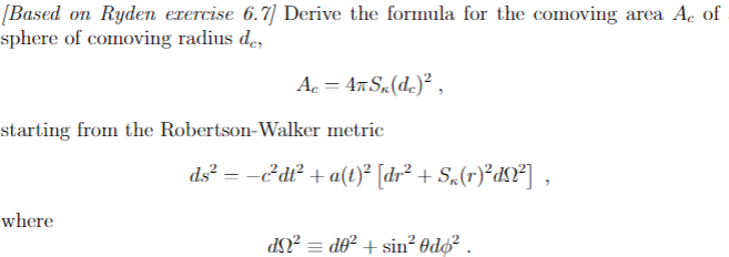 Solved [Based on Ryden exercise 6.7] Derive the formula for | Chegg.com