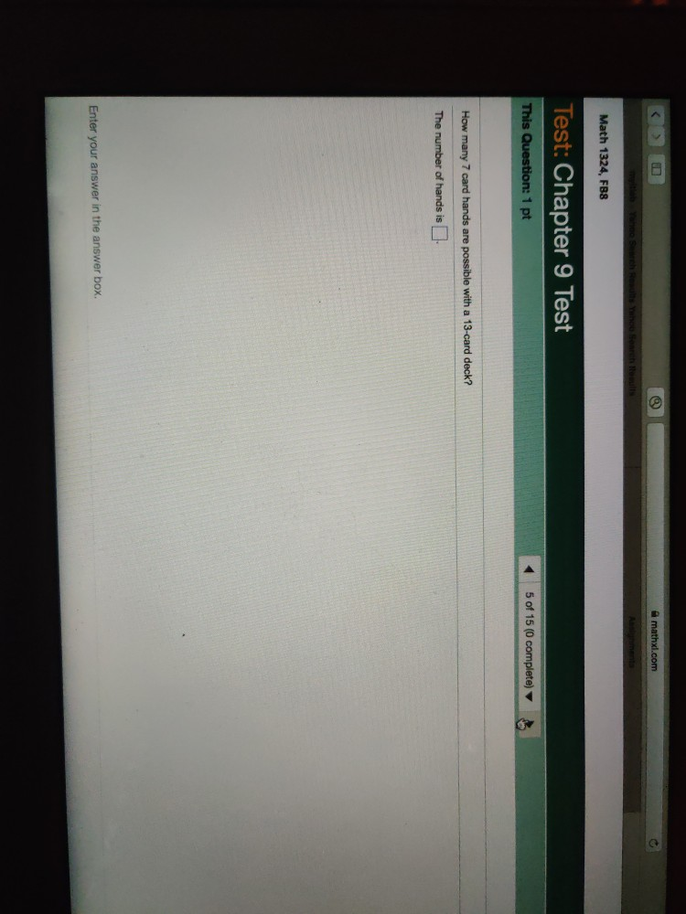 Solved mathxl.com Math 1324, FB8 Test: Chapter 9 Test This | Chegg.com
