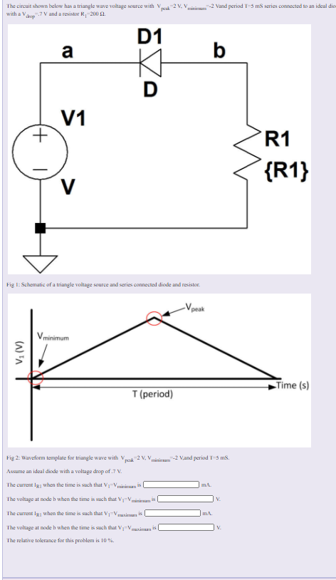 Solved with a V The circuit shown below has a triangle wave | Chegg.com