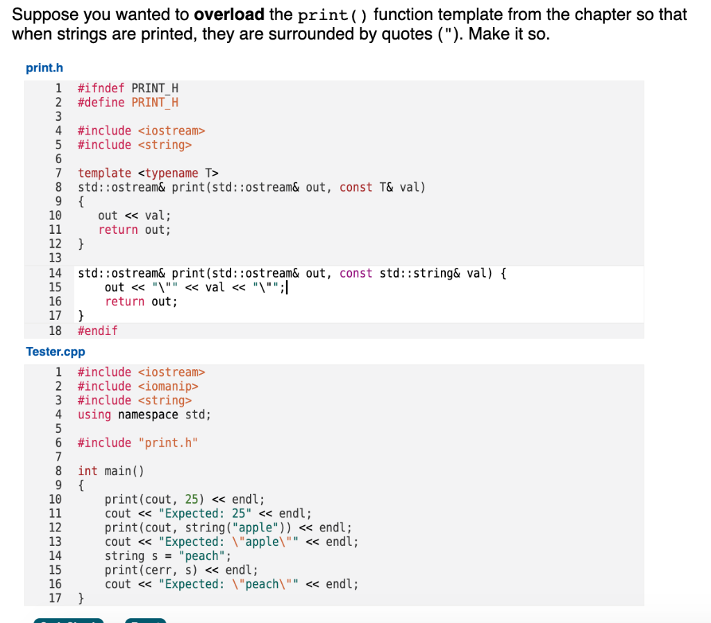 Solved Unfortunately, the overload from the last exercise, | Chegg.com