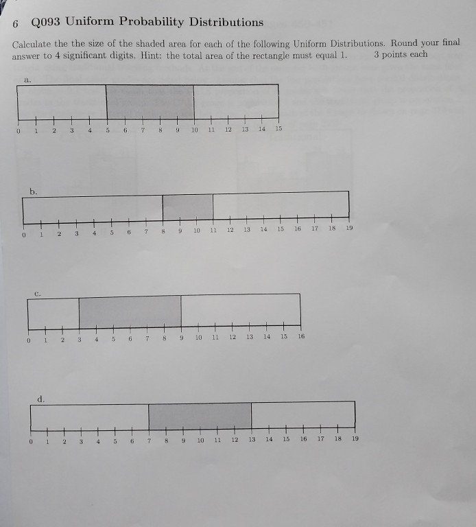 Solved Q093 Uniform Probability Distributions 6 Calculate | Chegg.com